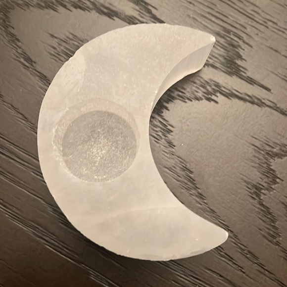 Accents | Crescent Moon Salt Tea Light Holder | Poshmark